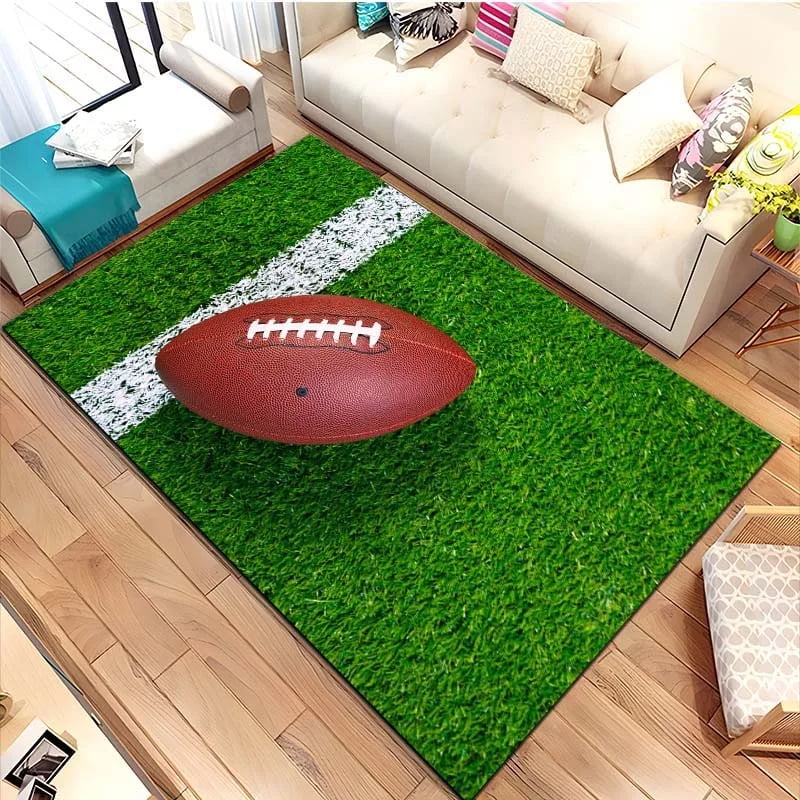 American Football Carpet Rugby Ball Sport Area Rug Living Room Bedroom ...