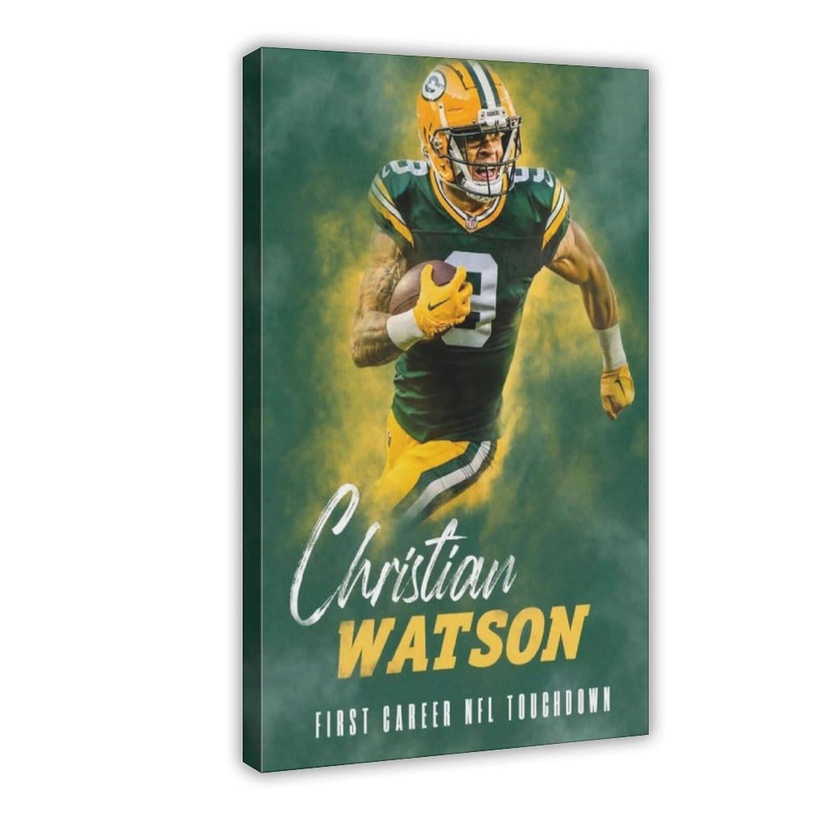 American Football Christian Watson Posters Sports Star 64 Canvas Poster ...