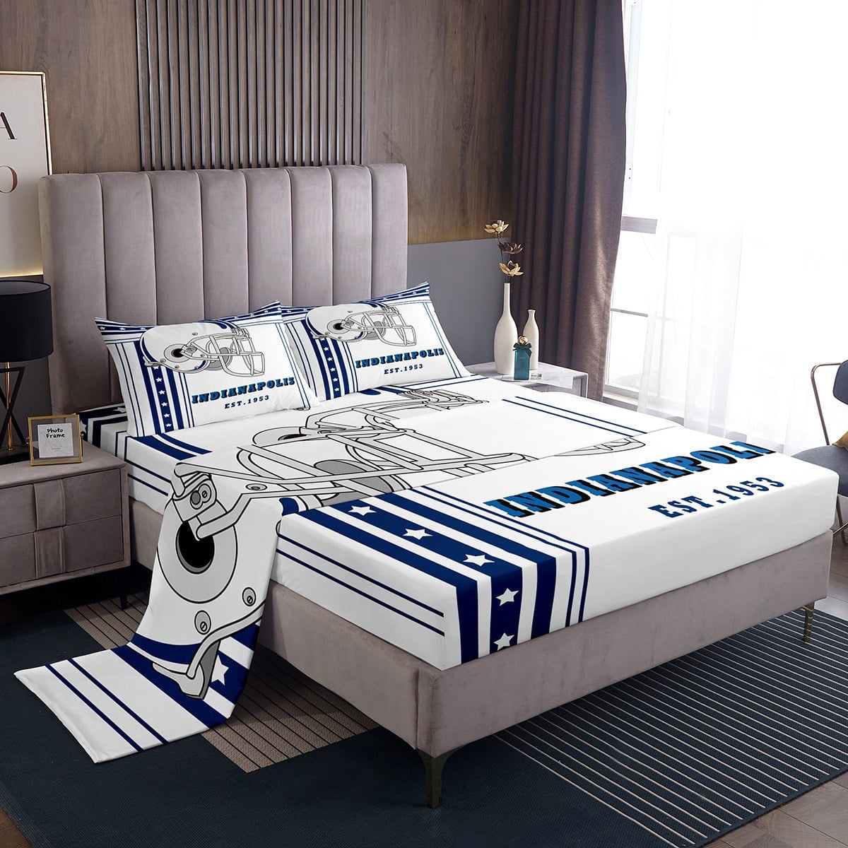 American Football City Bed Sheets Set Rugby Sports Sheet Set 3D ...