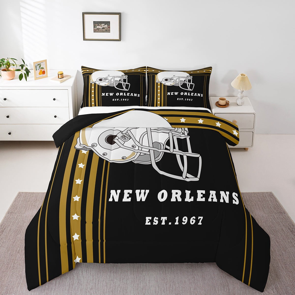 American Football City Bedding Comforters & Sets Boys Football Bedroom ...