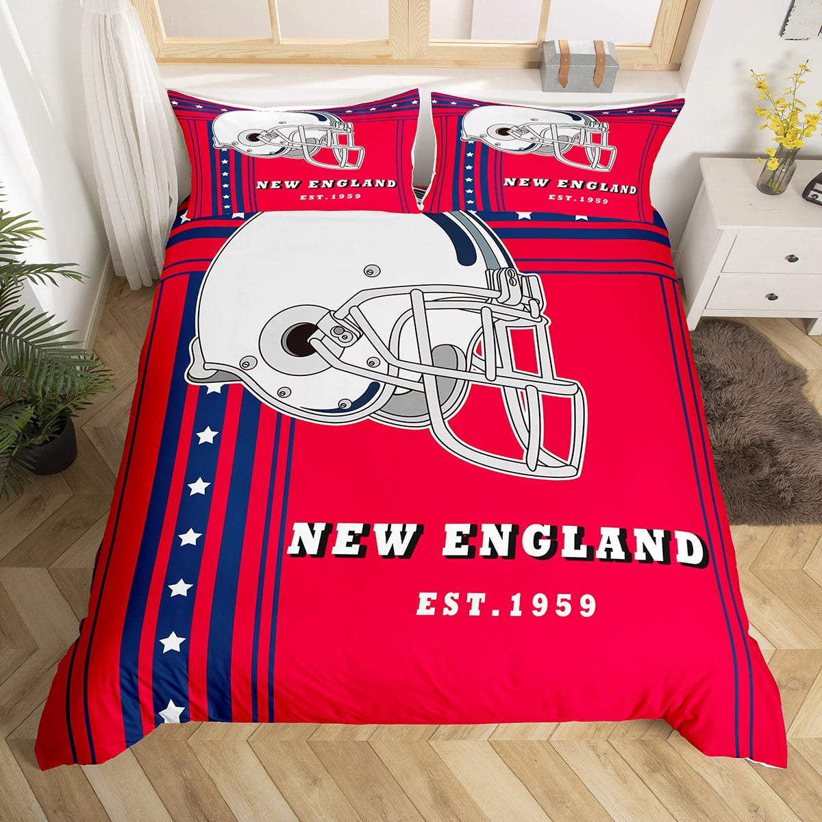 American Football City Bedding Set For Boys Football Lovers Sports Game ...