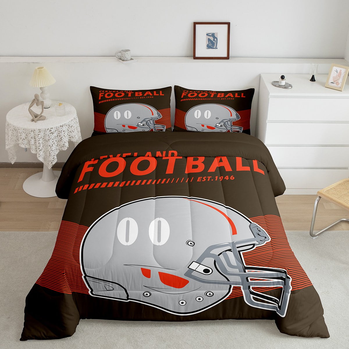 American Football City Comforter Set Football Player Bedding Queen for ...