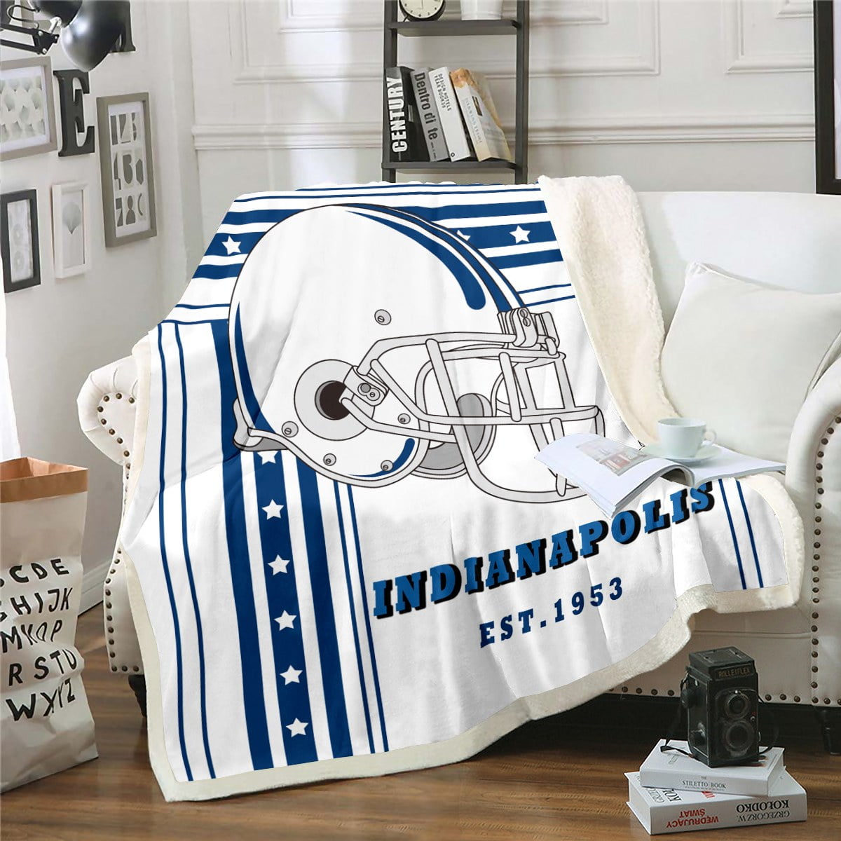 American Football City Fleece Blanket Rugby Sports Throw Blanket 3D ...