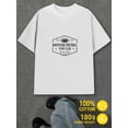 American Football Club mens white 180G 100% Cotton printed T-shirts ...