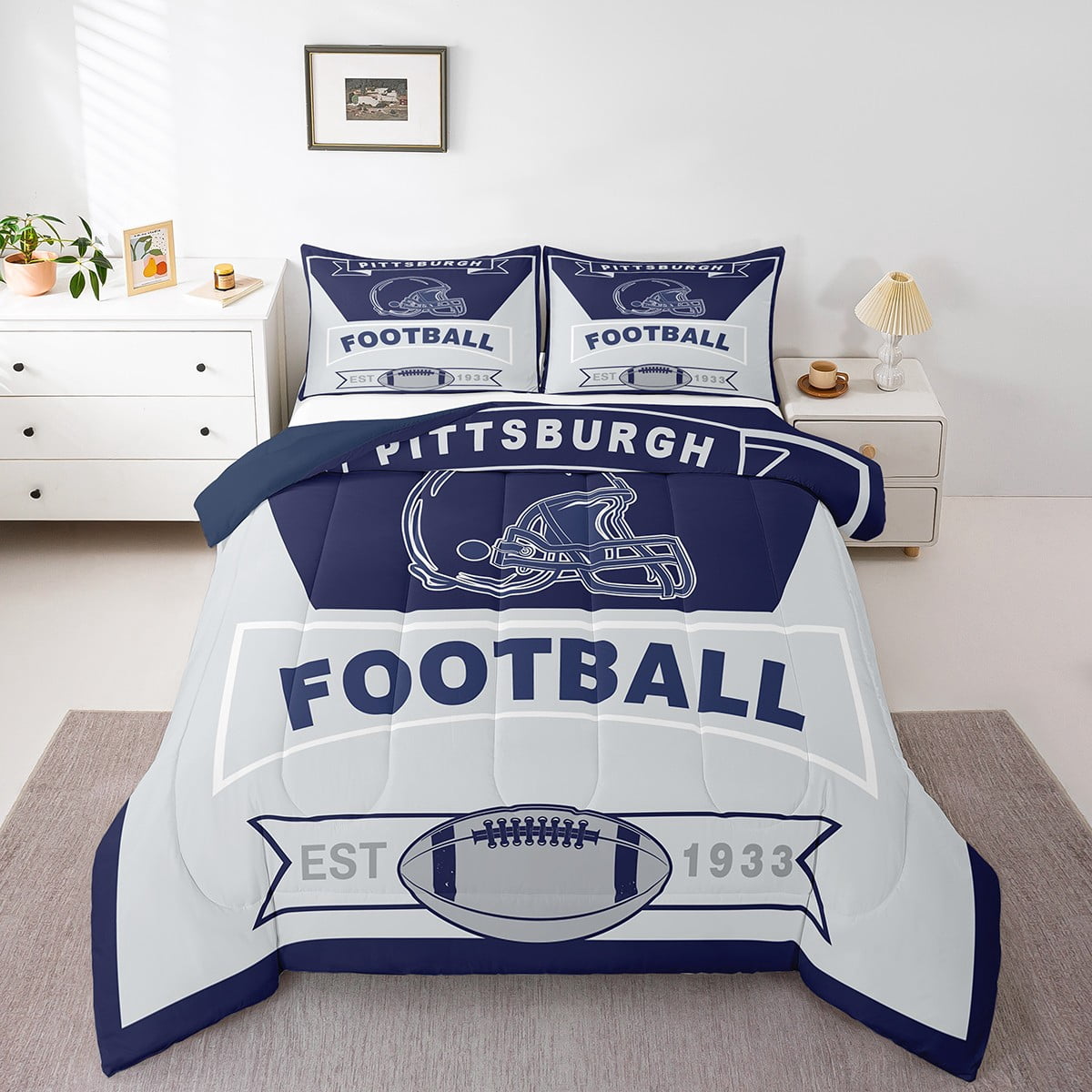American Football Comforter Set Sports Bedding Sets Teen,American ...