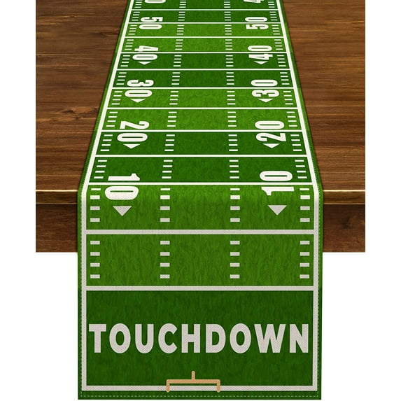 American Football Court Table Runner Touch Down Football Birthday Party ...