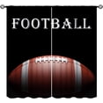 American Football Curtains for Men Teens Cool 3D Ball Sporty Theme Art ...