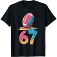 American Football Drip 67 Player 67th Birthday Ice Cream 67 T-Shirt ...