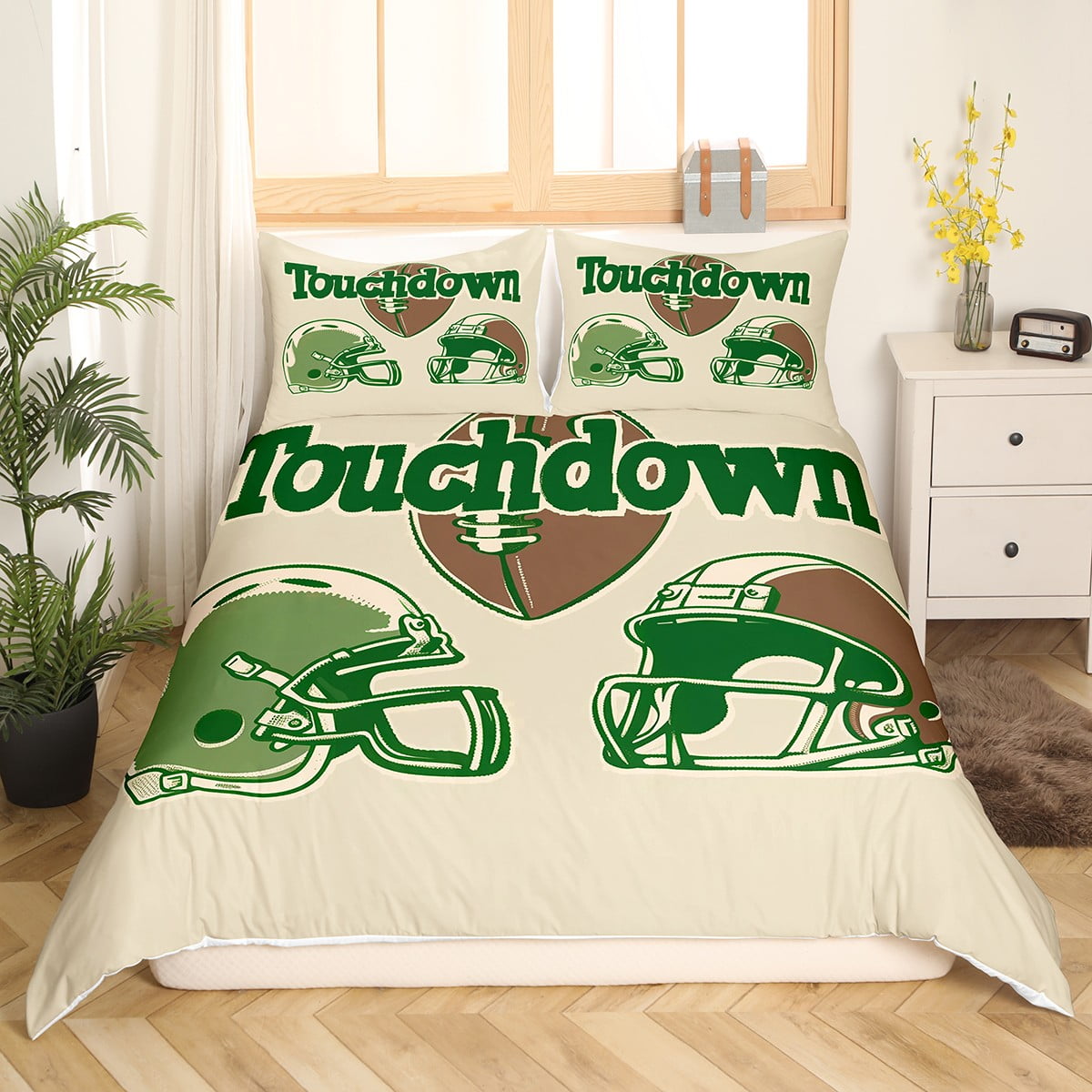 American Football Duvet Cover Sports Bedding Sets Twin Teen Football ...
