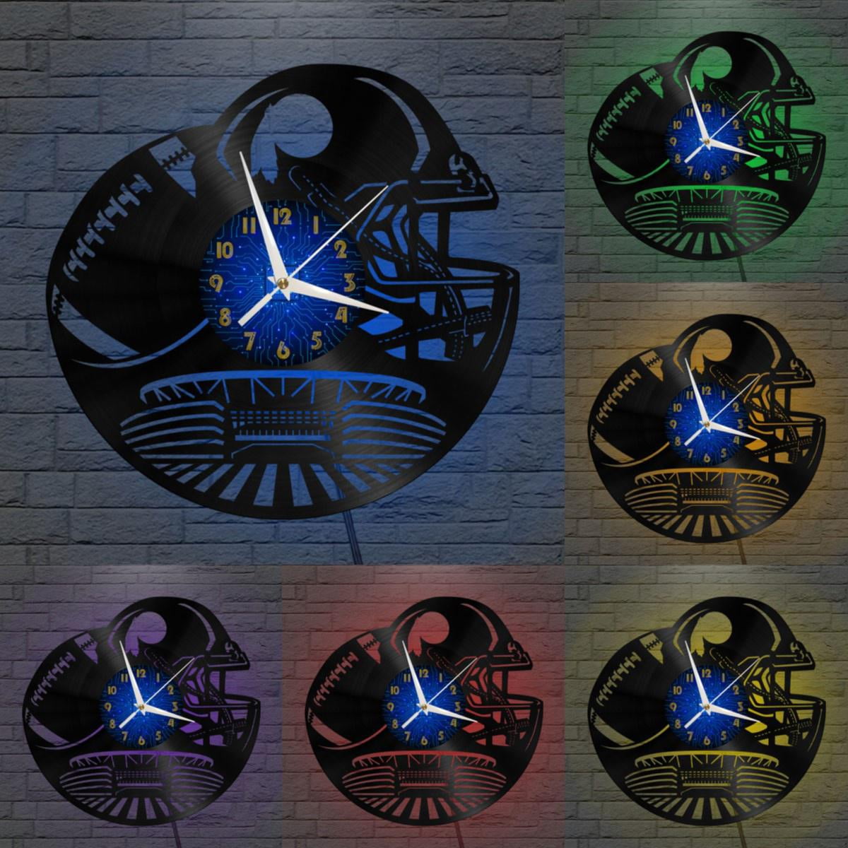 American Football Field 12 Inch Vinyl Record Wall Clock - Silent ...