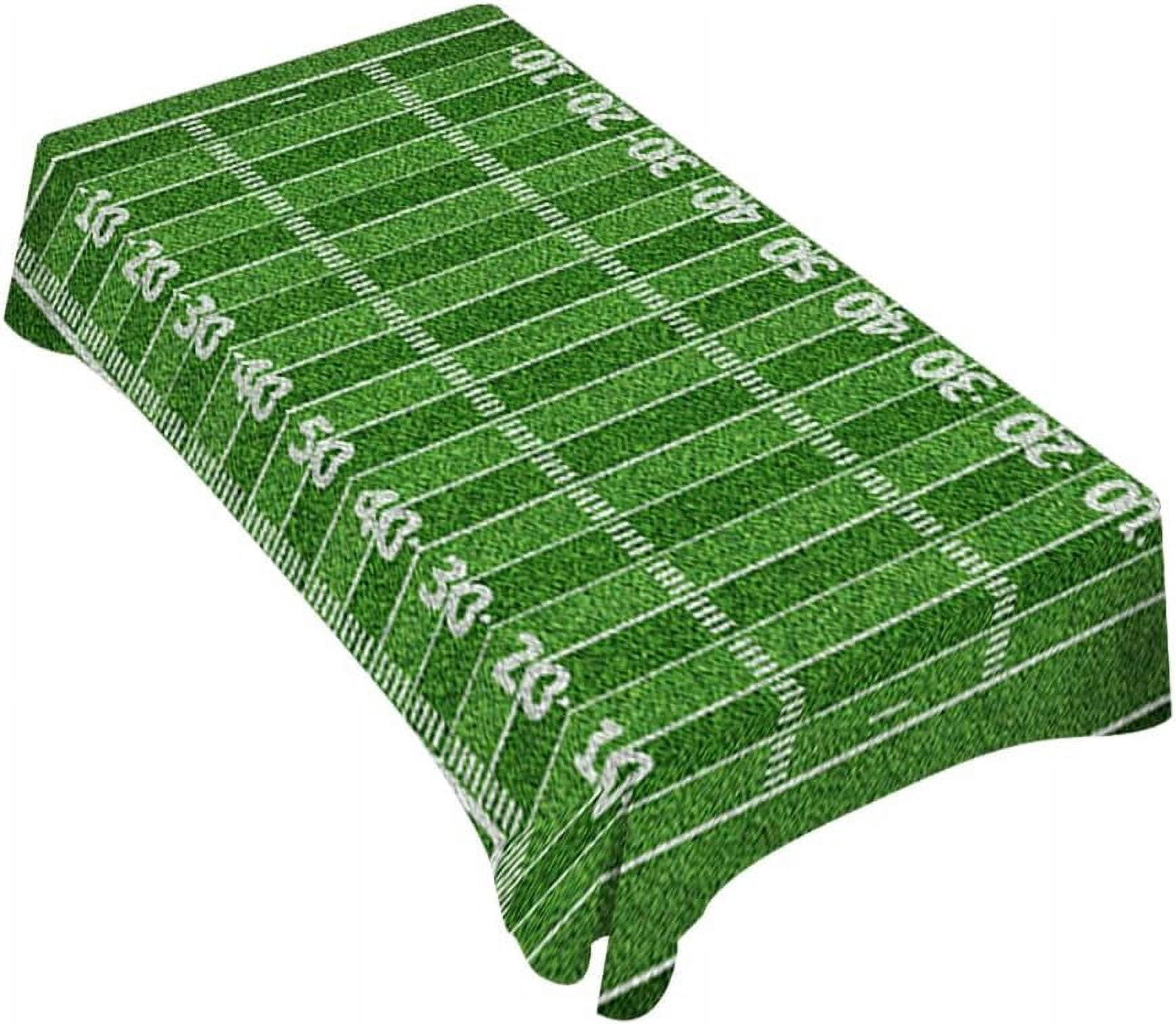 American Football Field Decorative Rectangle Tablecloth Green Grass ...
