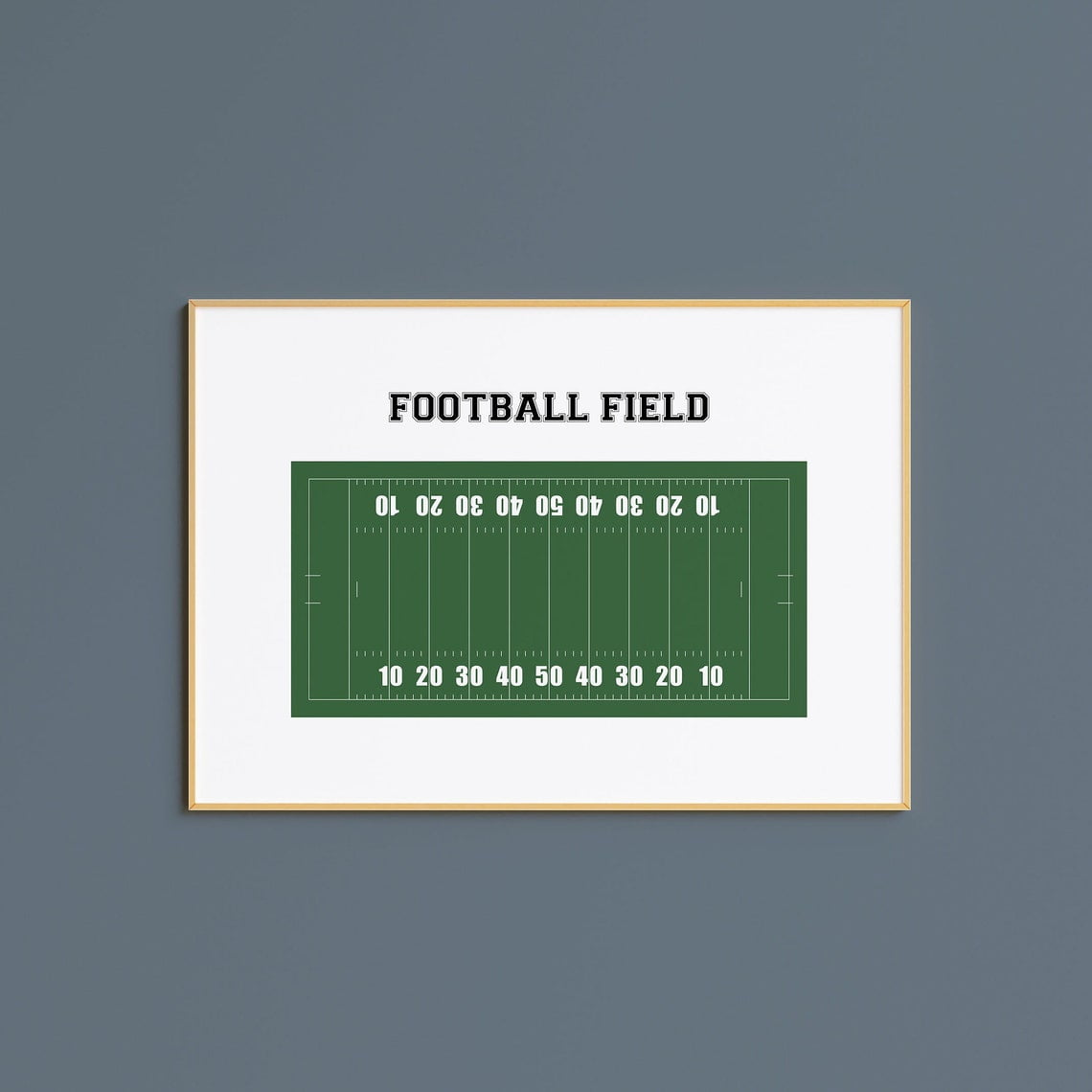 American Football Field Print Sports Wall Art Football Poster american-football-field-print-sports-wall-art-football-poster