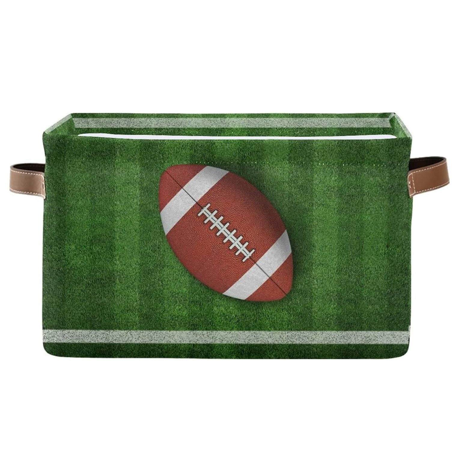 American Football Field Storage Bins Basket, Sport Theme Collapsible ...