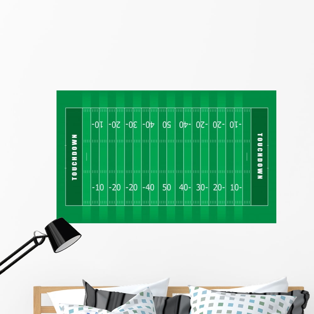 American Football Field Wall Mural by Wallmonkeys Peel and Stick ...