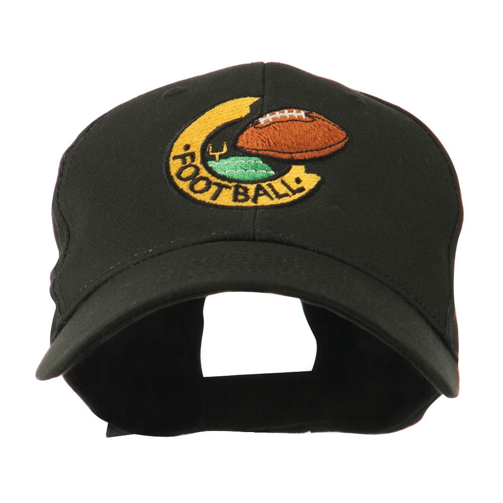 American Football Field and Ball Embroidered Cap - Black OSFM - Walmart.com