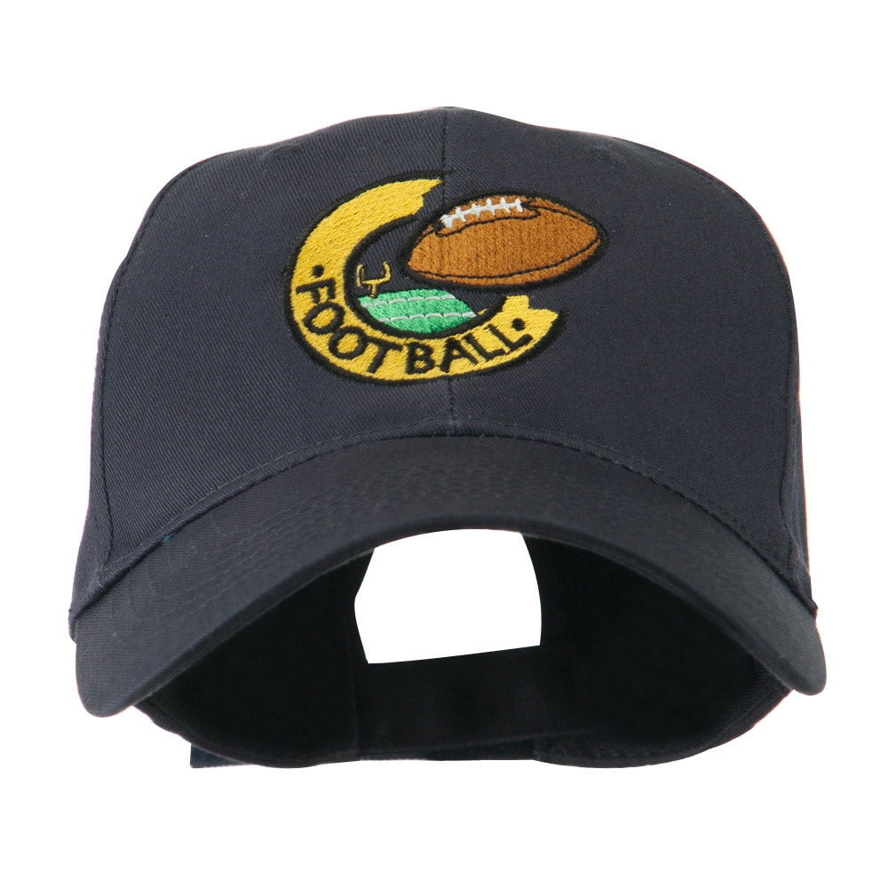 American Football Field and Ball Embroidered Cap - Navy OSFM - Walmart.com