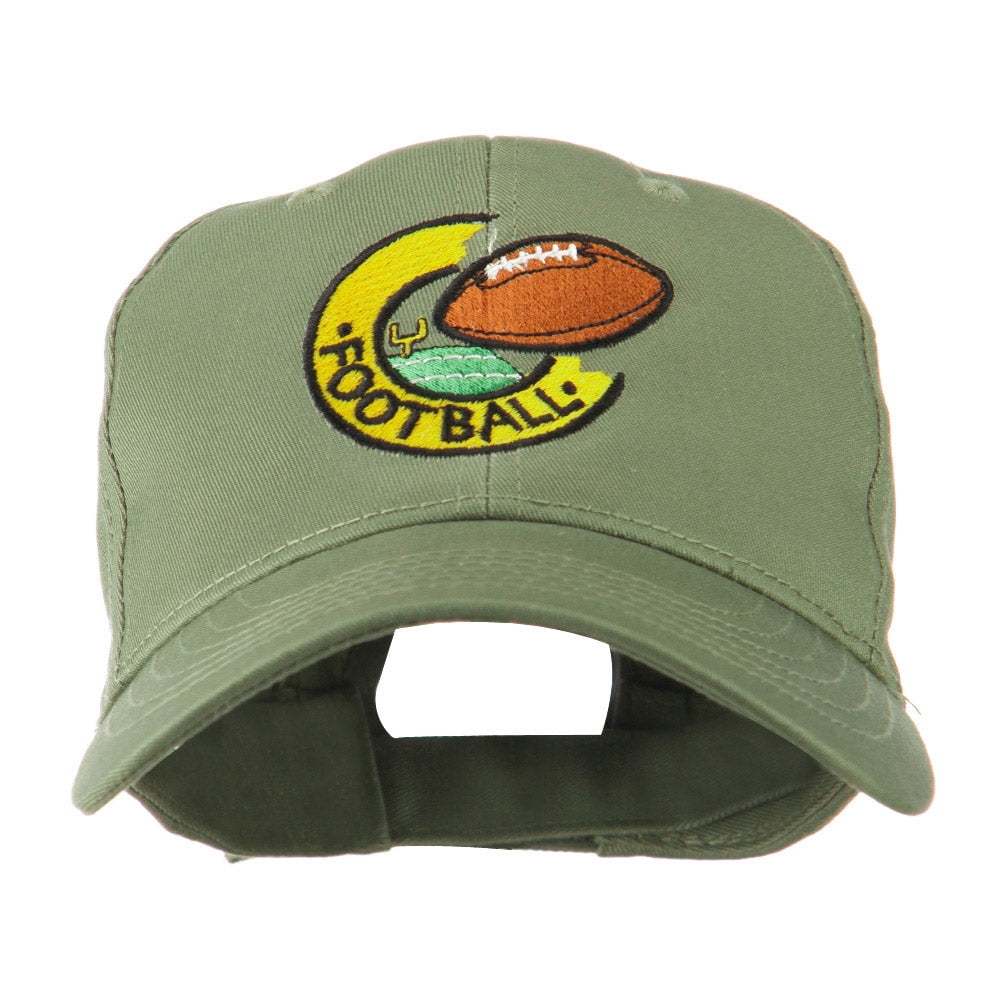 American Football Field and Ball Embroidered Cap - Olive OSFM - Walmart.com