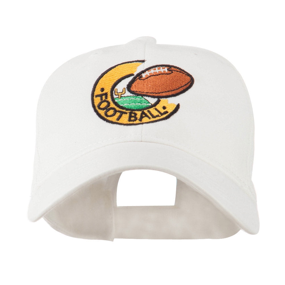 American Football Field and Ball Embroidered Cap - White OSFM - Walmart.com