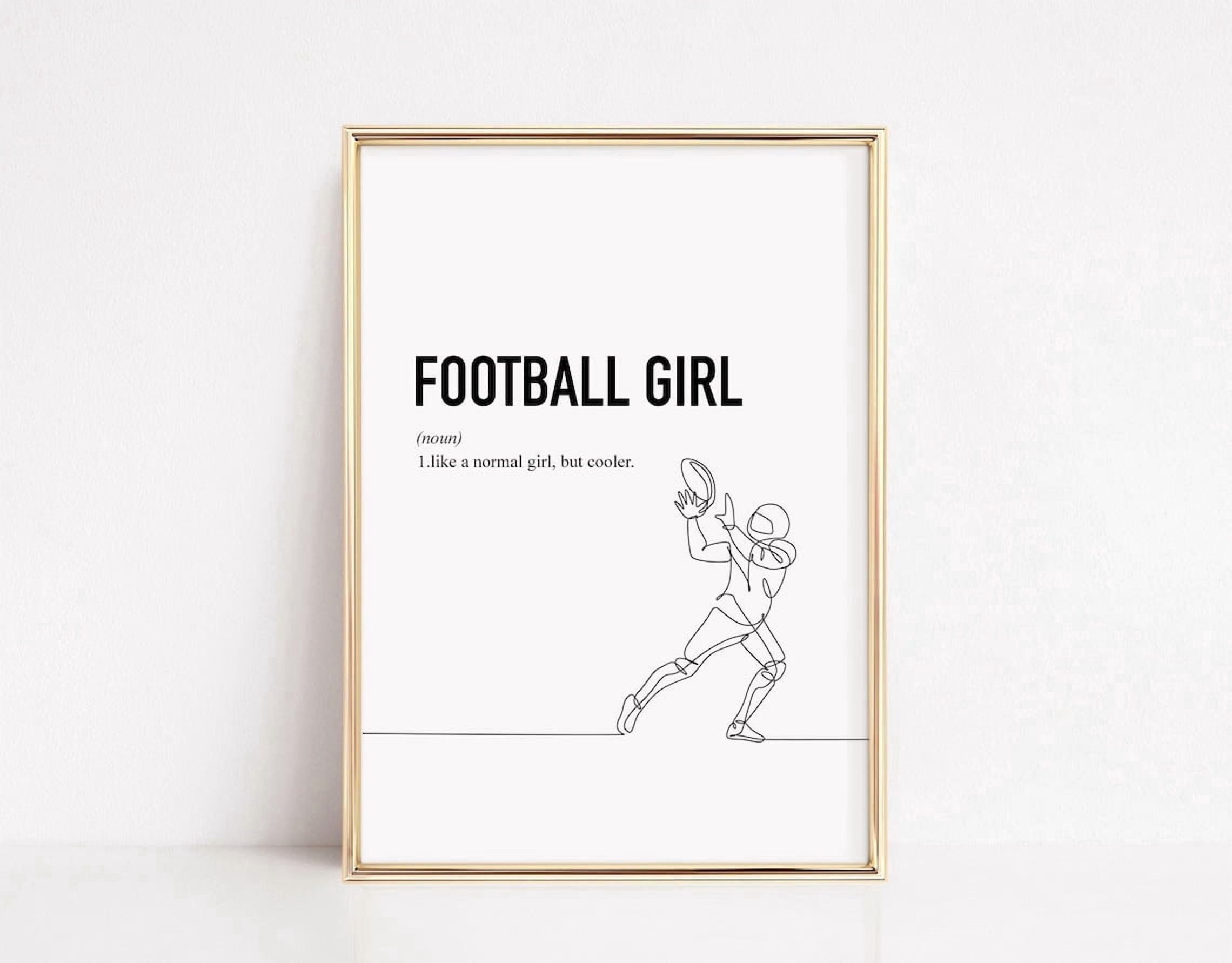 American Football Girls Team Love Wall Art Teenage Girl College room ...