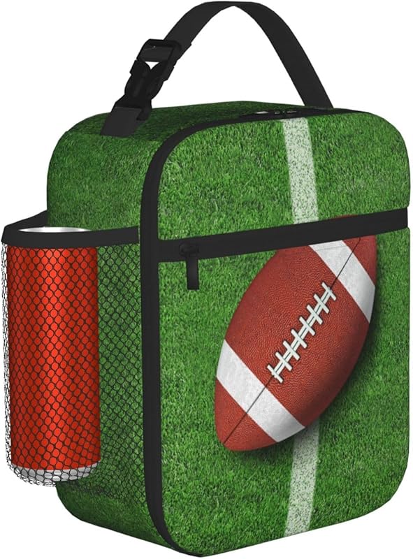 American Football Green Grass Field Lunch Box Lunch Bag For Women ...