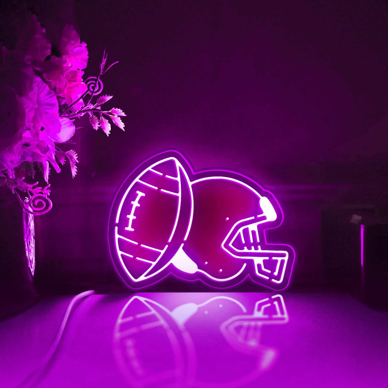 American Football Helmet Led Light Box, Dimmable Neon-Like Light Signs ...