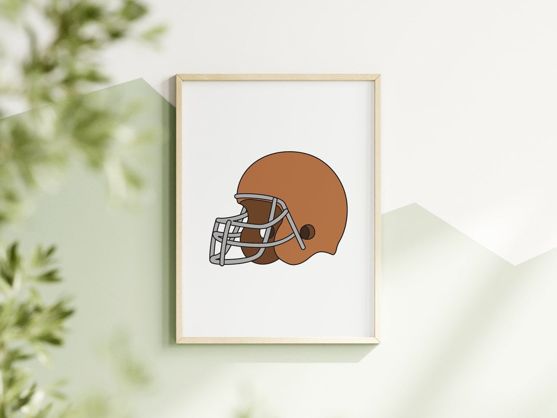 American Football Helmet Print Sports Wall Art Football Poster Sports ...