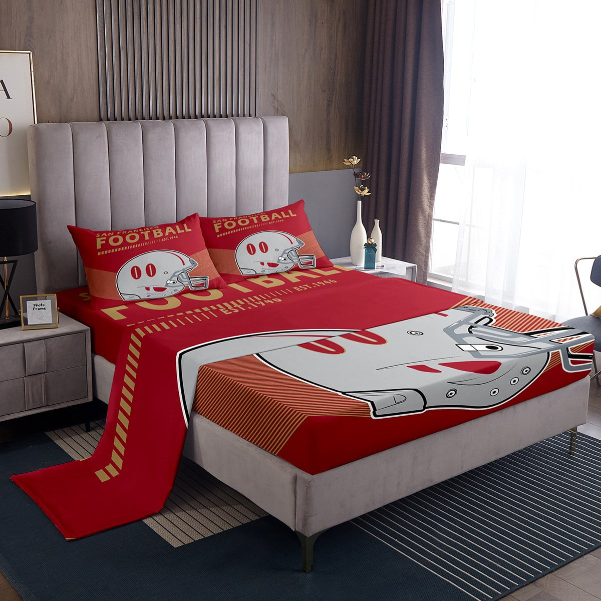 American Football Helmet Sheet Set Football Player Sheets American ...