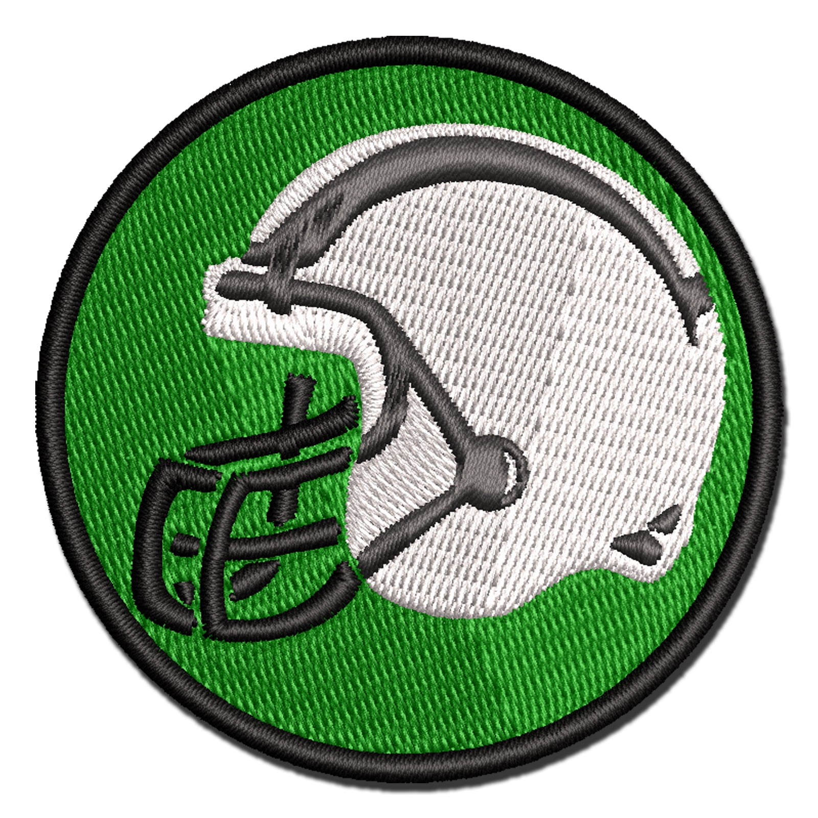 American Football Helmet Sports Applique Multi-Color Embroidered Iron ...