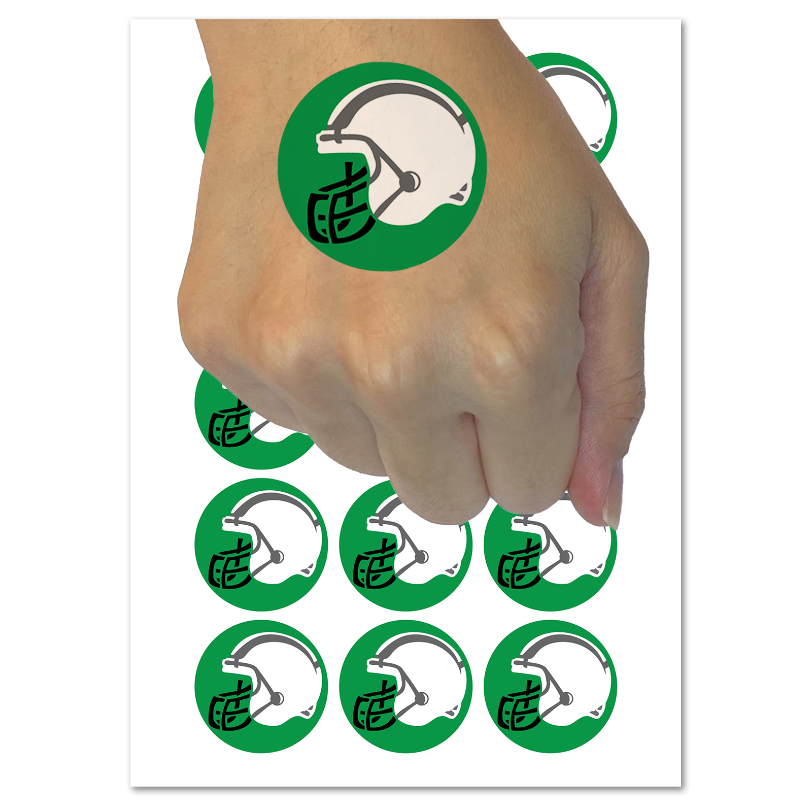 American Football Helmet Sports Water Resistant Temporary Tattoo Set ...