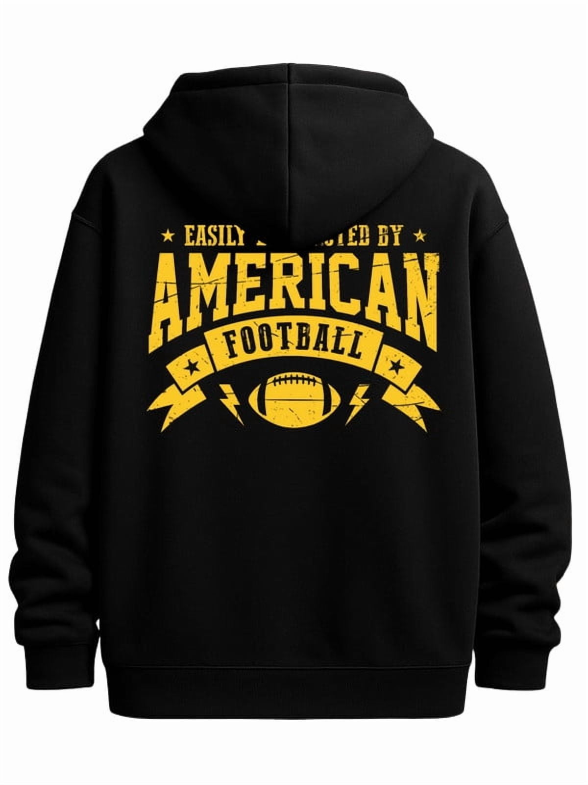 American Football Hoodie hoodies & sweatshirt men long sleeve black ...