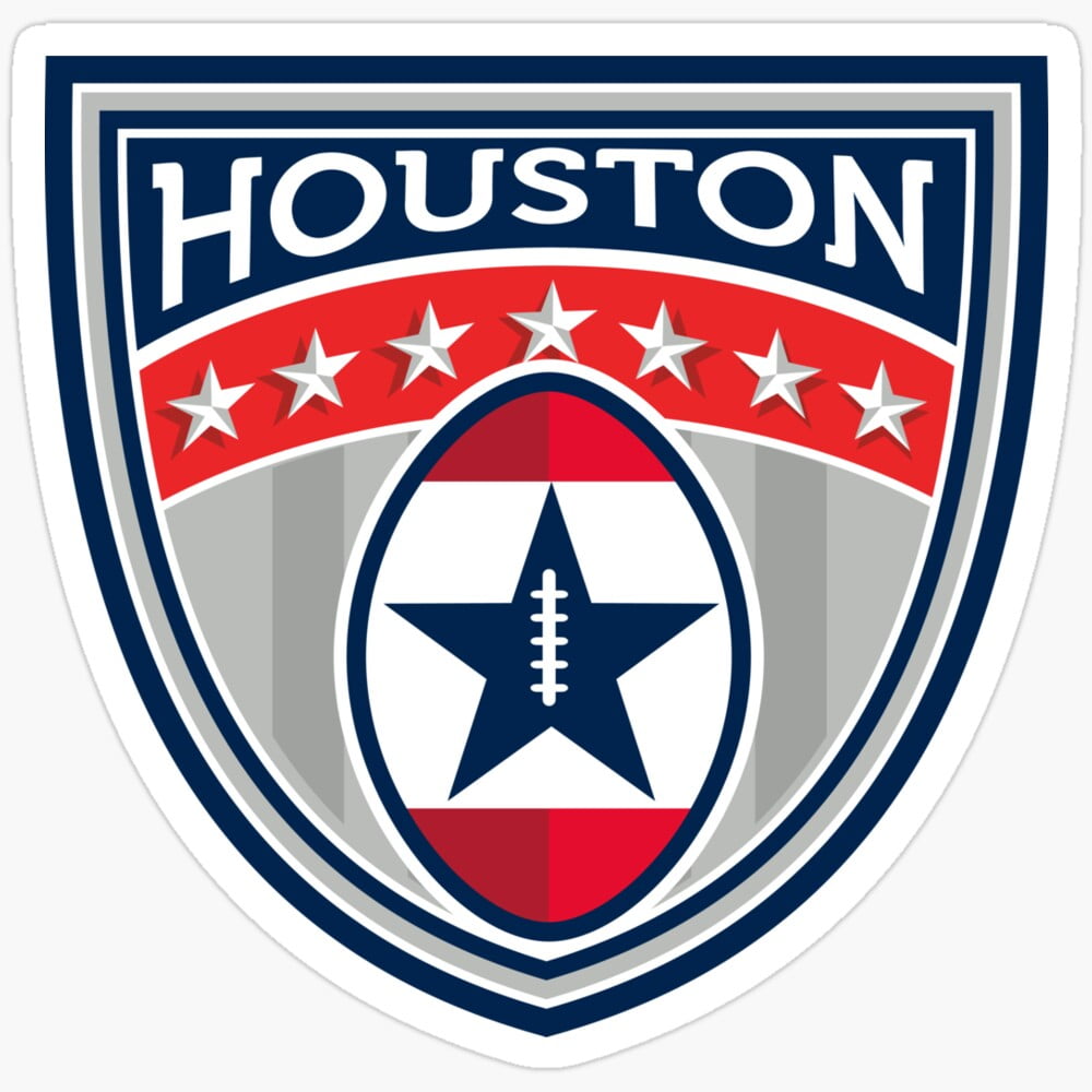 American Football Houston Stars Stripes Crest Retro Sticker Baseball ...