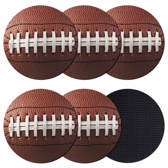 American Football Laces Coasters Set of 6, Absorbent Coasters for ...