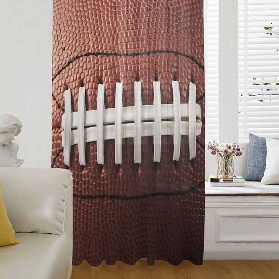American Football Laces Semi Sheer Curtains Drapes for Living Room ...