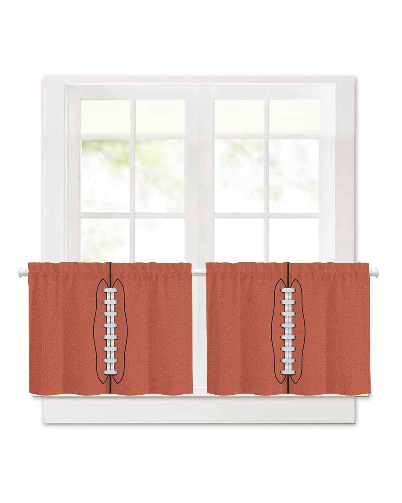 American Football Laces Short Blackout Curtains 24 Inch Long,Vintage ...