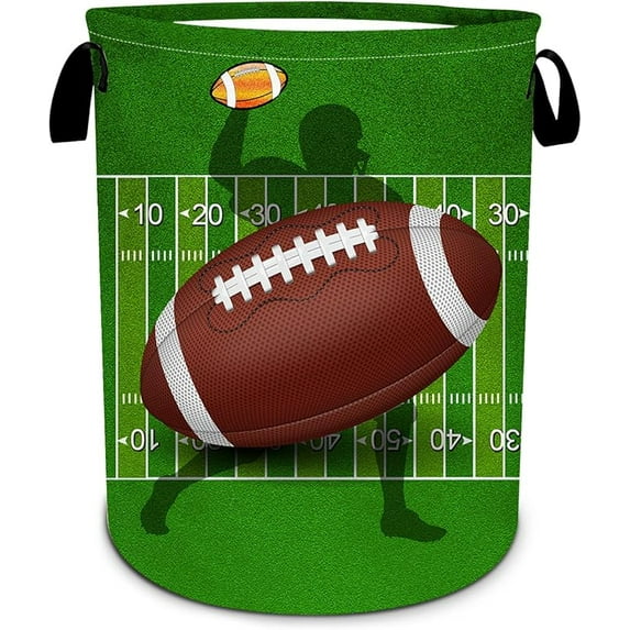 American Football Laundry Basket Foldable Laundry Hamper Tote Bag ...