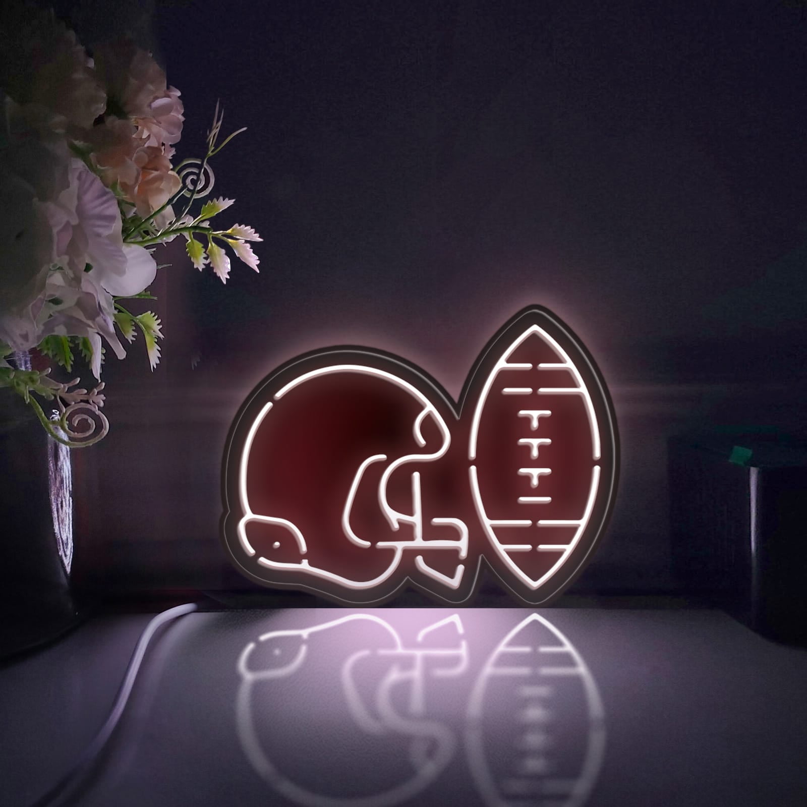 American Football Led Light Box, Dimmable Neon-Like Light Signs USB ...