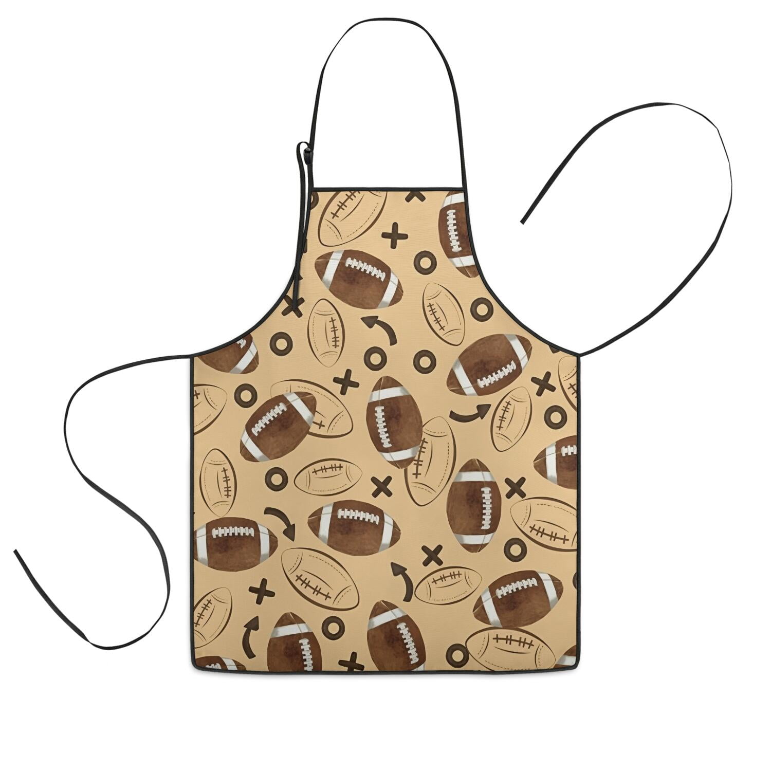 American Football Pattern Kids Aprons for Girls and Boys,Adjustable ...