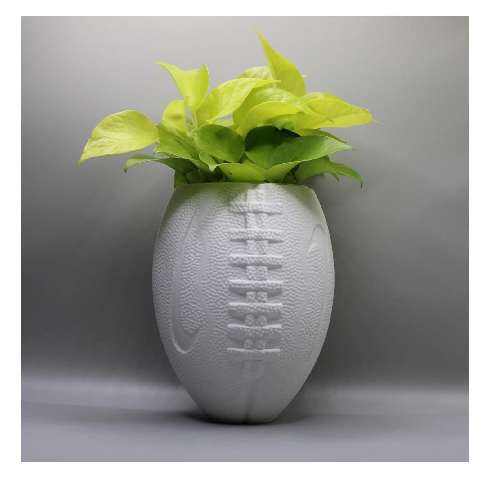 American Football Planter Pot WHITE 3D Printed - Plant Pot for Indoor ...