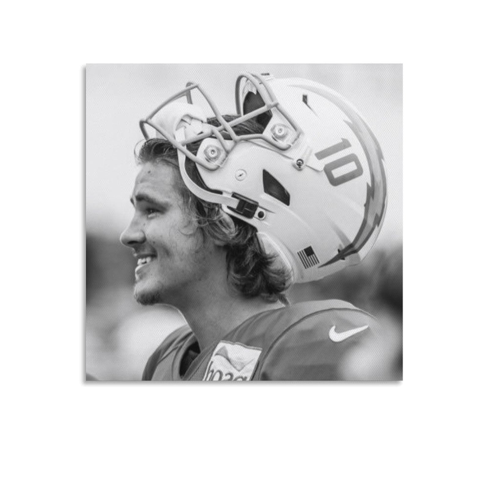 American Football Player Justin Herbert Retro Poster Posters Art Print ...