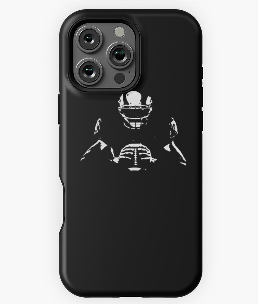 American Football Player Outline Phone Case for iPhone 16 15 14 13 12 ...
