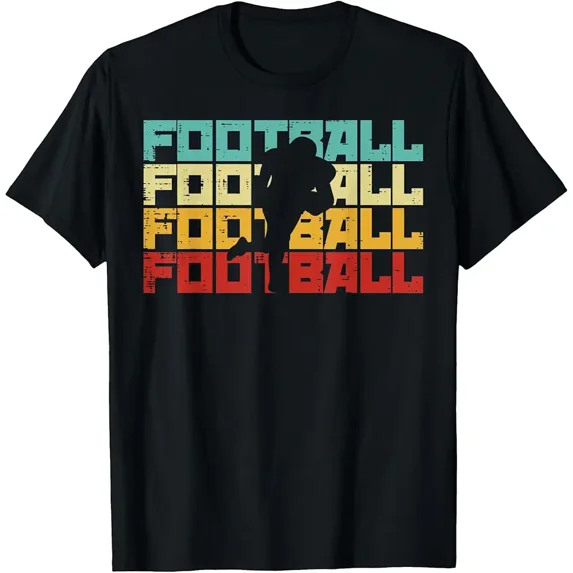 American Football Player Silhouette Retro Men Women T-Shirt - Walmart.com