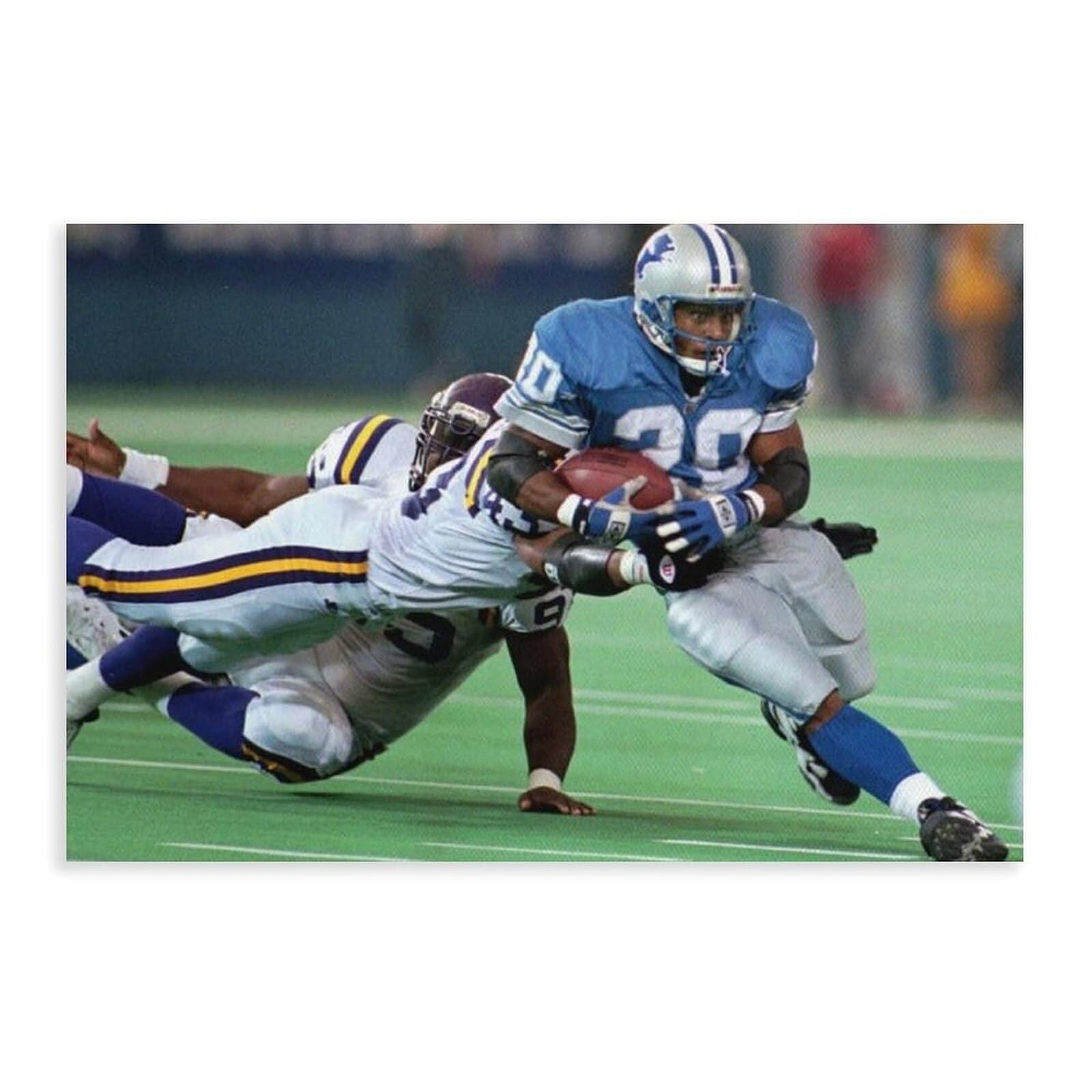 American Football Posters Barry Sanders Poster Sports Star58 Canvas ...