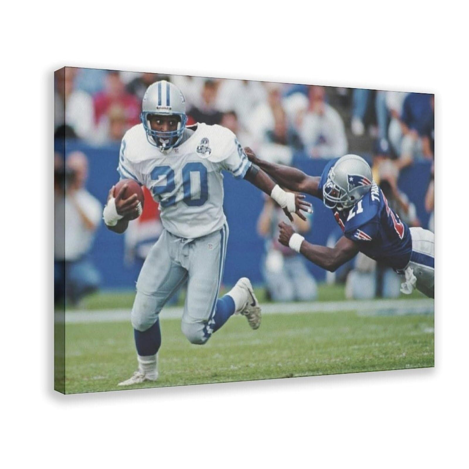 American Football Posters Barry Sanders Poster Sports Star62 Canvas ...