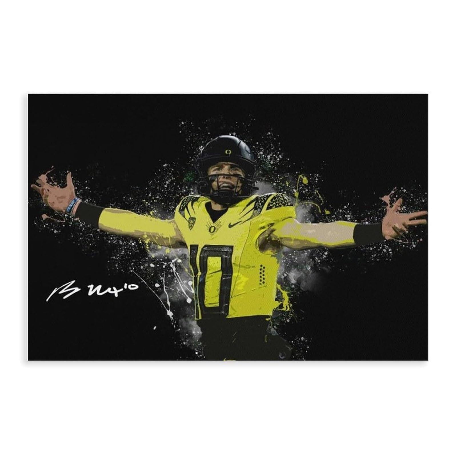 American Football Posters Bo Nix Poster Sports Star 16 Canvas Poster ...