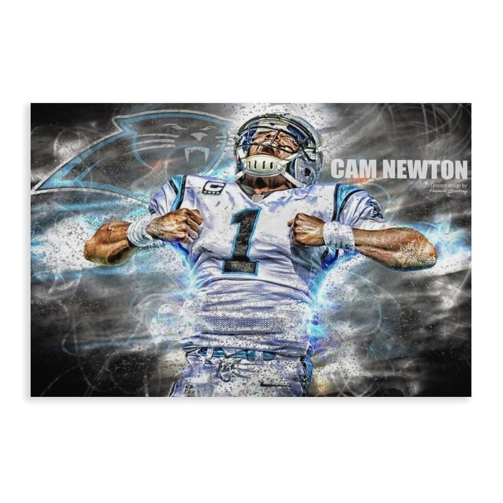 American Football Posters Cam Newton Poster Sports Star 75 Canvas ...