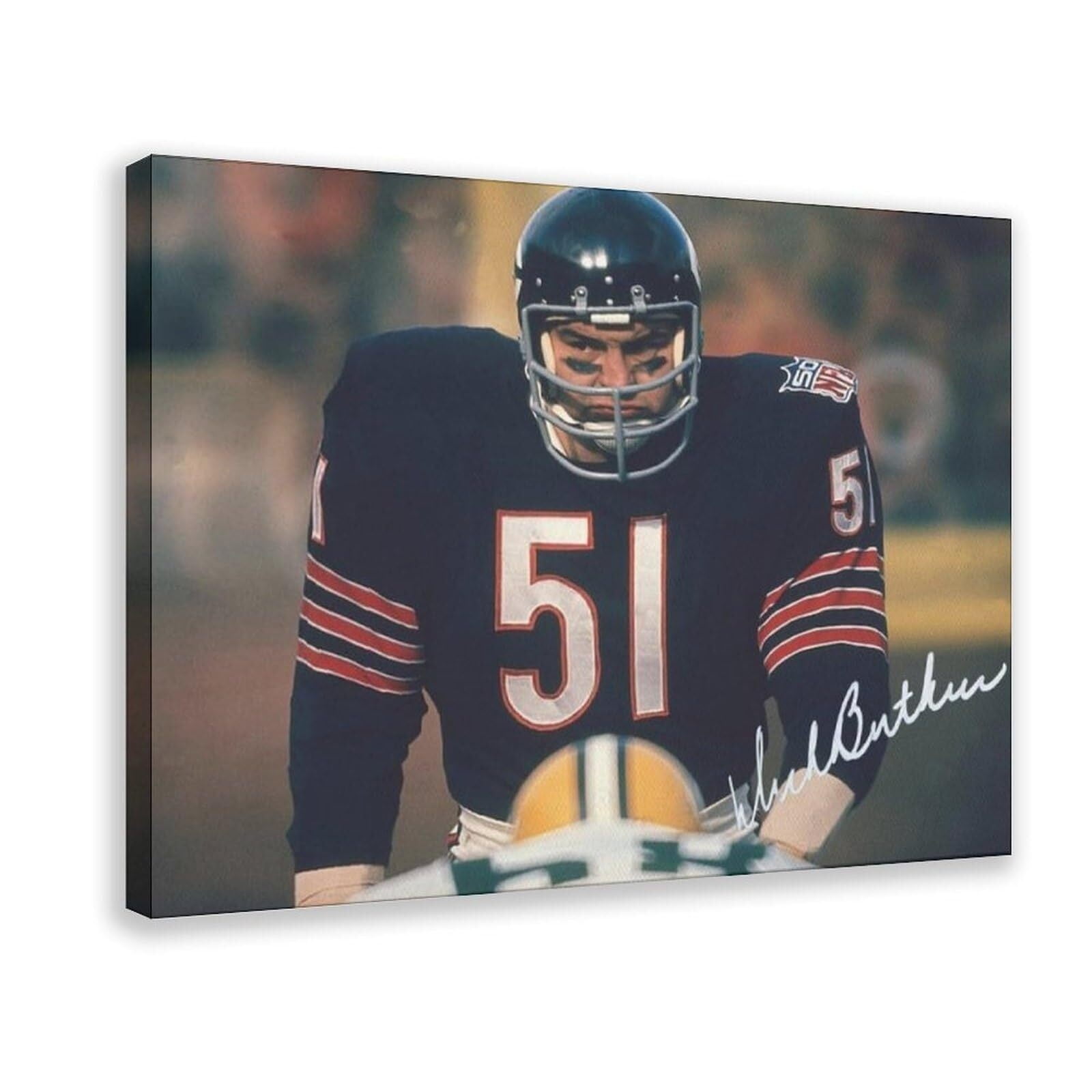 American Football Posters Dick Butkus Poster Sports Star 80 Canvas ...