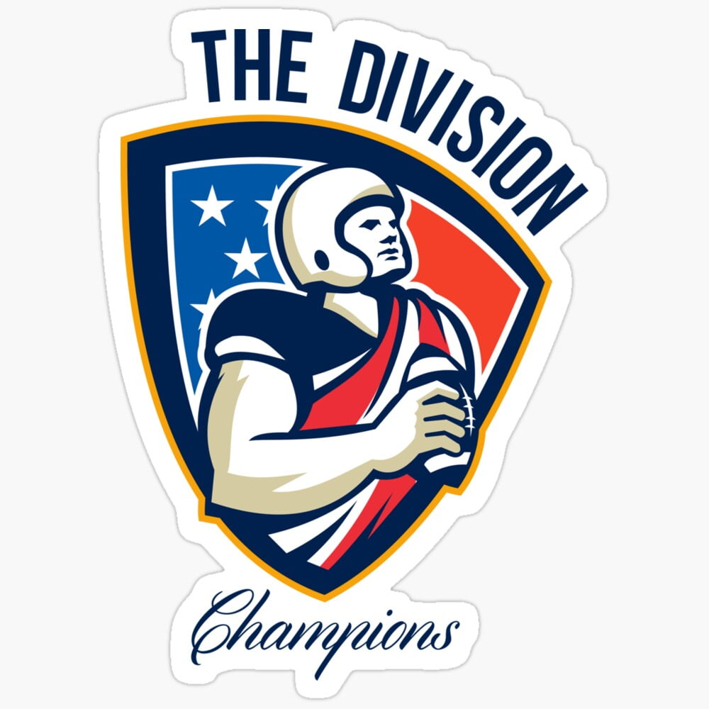 American Football Quarterback Division Champions Sticker Baseball ...