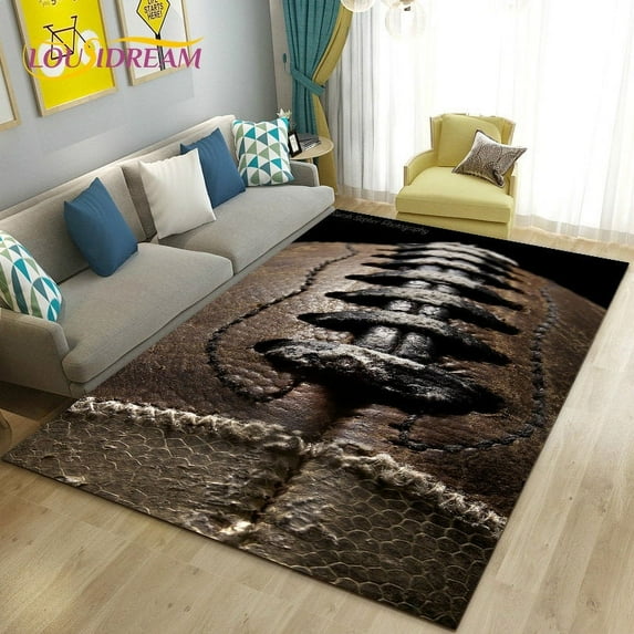American Football Rugby Area Rug Large Carpet Rug for Living Room ...