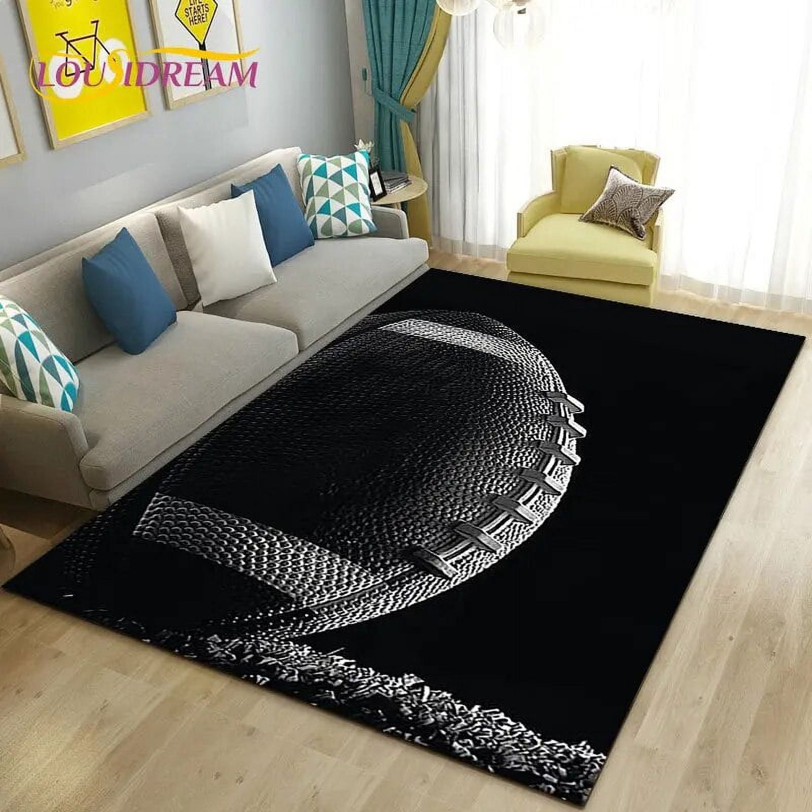 American Football Rugby Area Rug Large Carpet Rug for Living Room ...