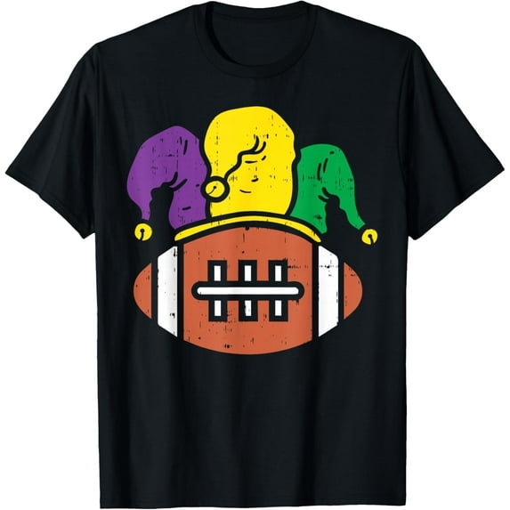 American Football Rugby Jester Mardi Gras Sport Coach Gift T-Shirt ...